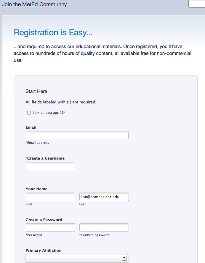 ADV-Hydro: How to register on the MetEd site | ETRP Moodle Site